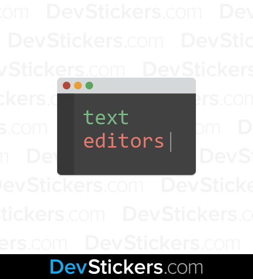 Text Editors – DevStickers